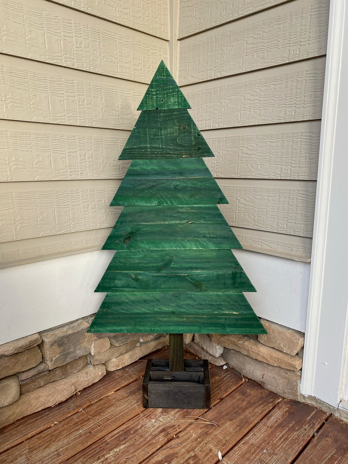 Pallet Wood Christmas Tree Rustic Winter Porch Decor - Etsy