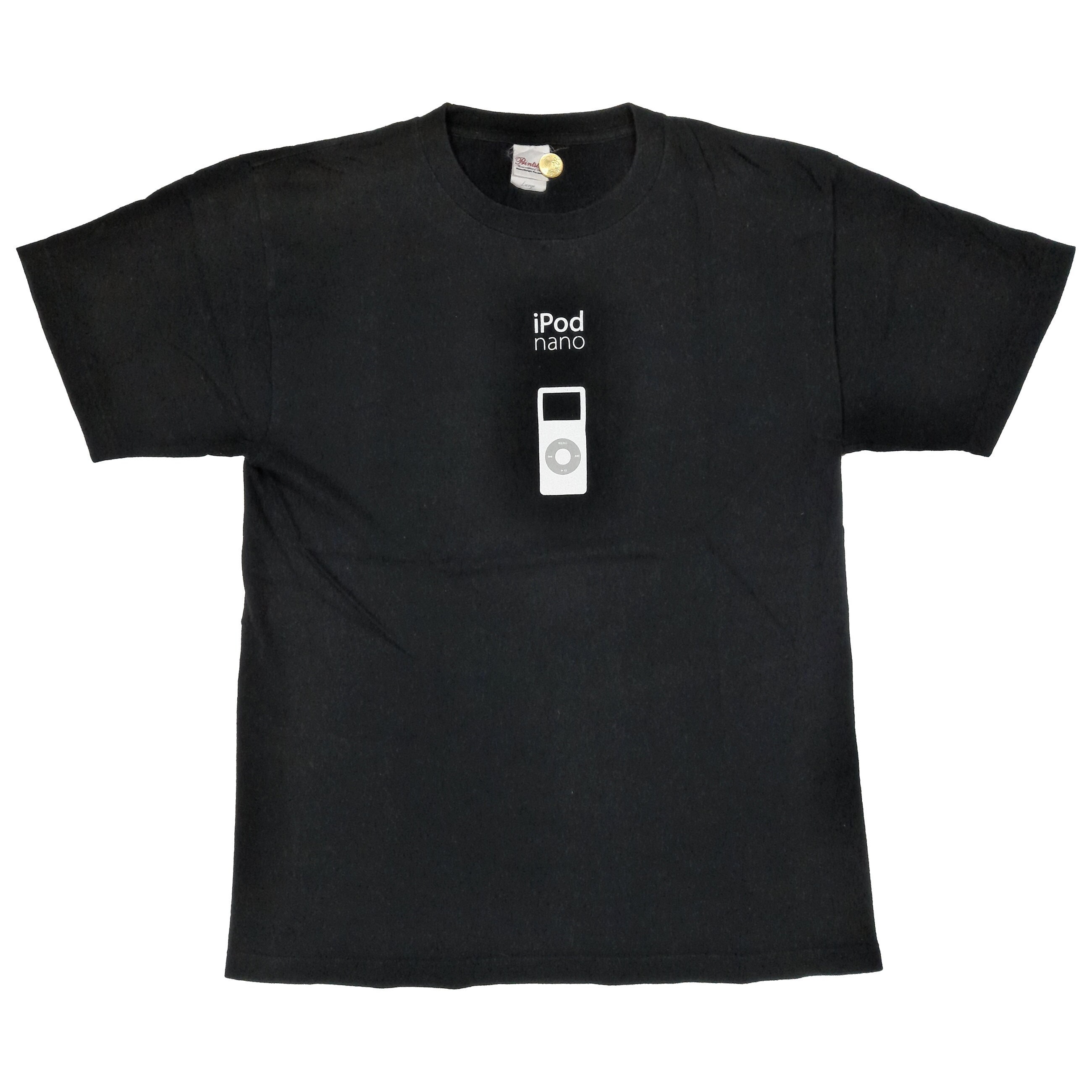 Y2K APPLE IPOD NANO 1st Generation Simple Center Print & Logo Promo T ...