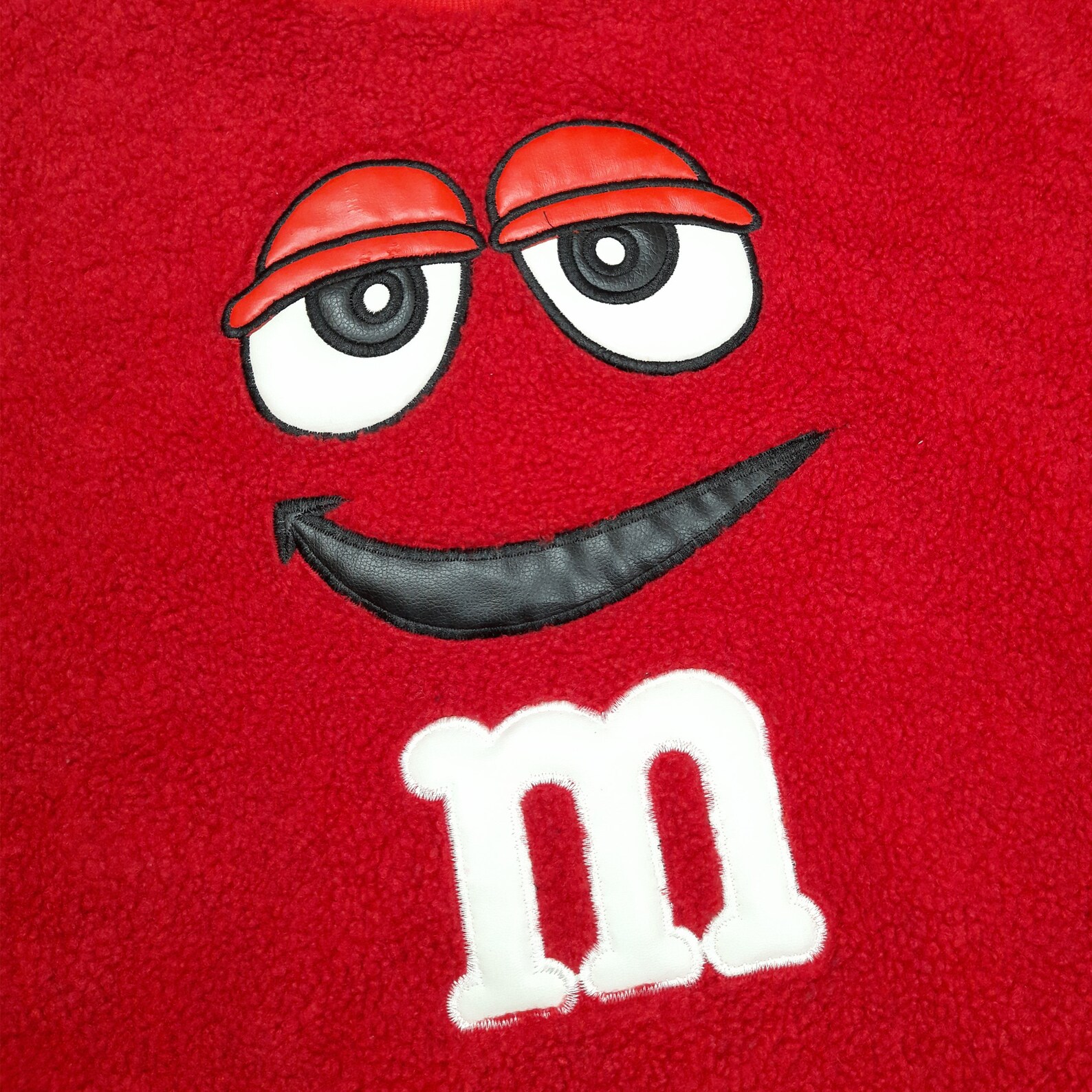 RED M&M Merchandise Big Cartoon Face Red Color Fleece | Etsy