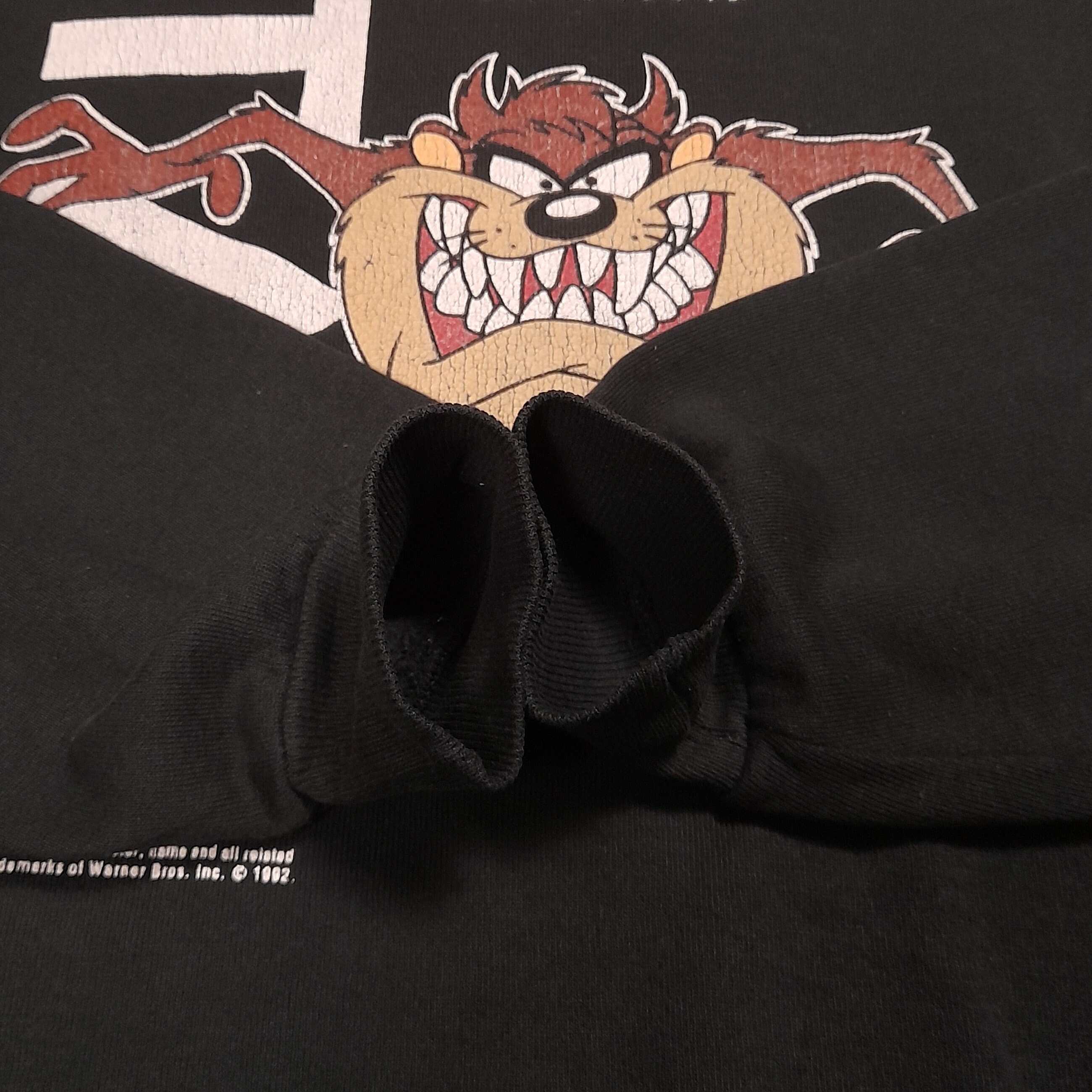 Vintage 90's TAZMANIA DEVIL Looney Tunes Black Color Sweatshirt M Size ...