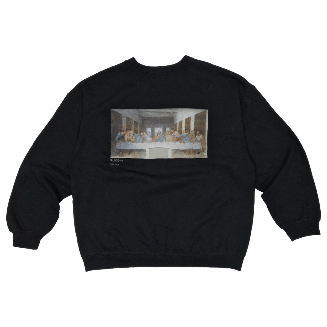 Y2K THE LAST SUPPER Mural by Leonardo Da Vinci Back Hit Black Colors ...