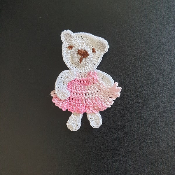 Crochet Bear Motif - Etsy UK