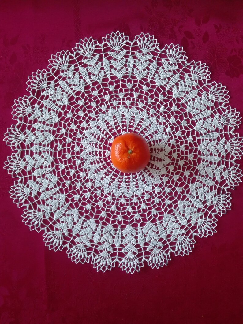 Crochet Tablecloth, Crochet Doily, Big Doily, Lace Crochet Doily, Table ...