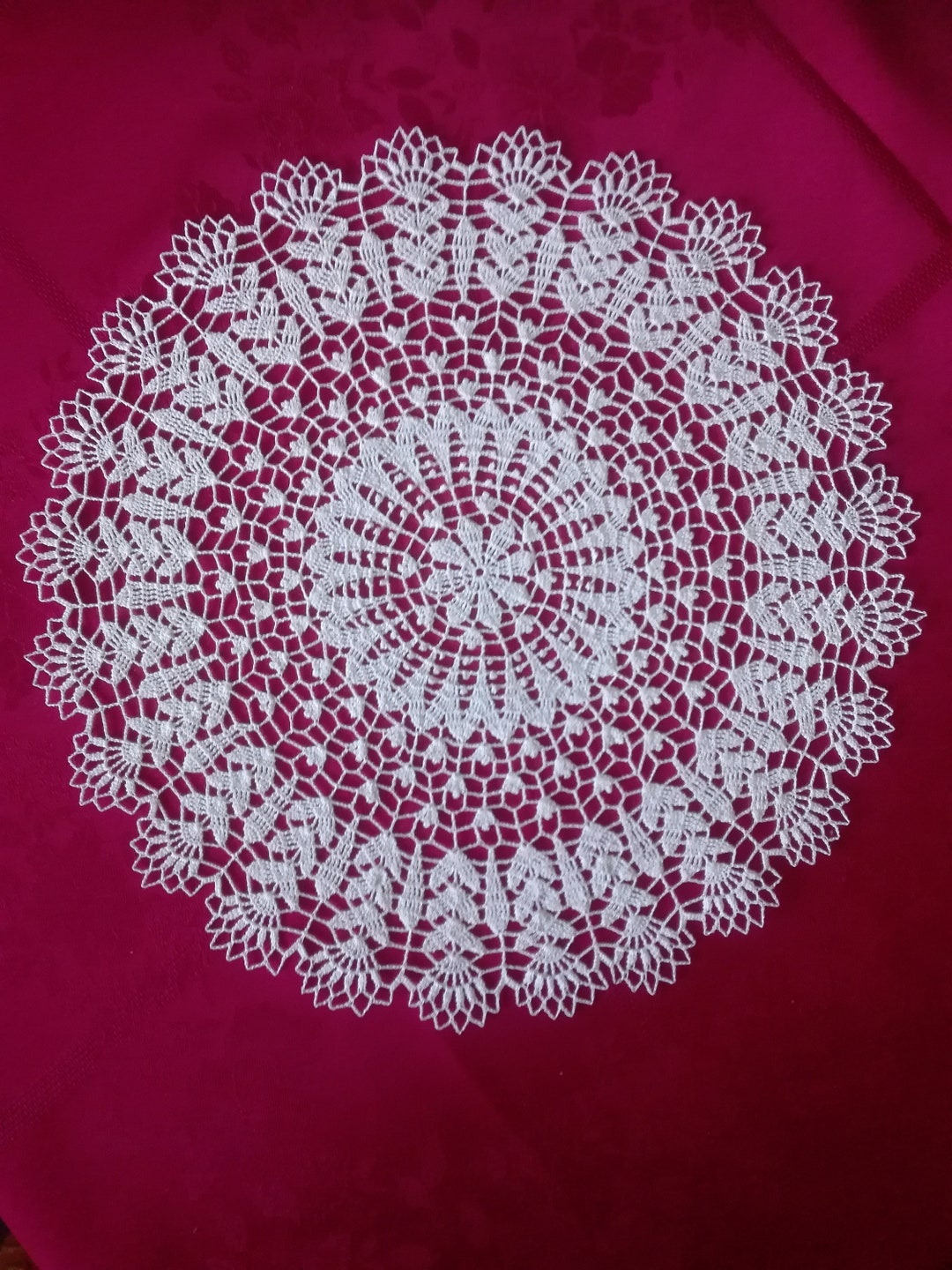 Crochet Tablecloth, Crochet Doily, Big Doily, Lace Crochet Doily, Table ...