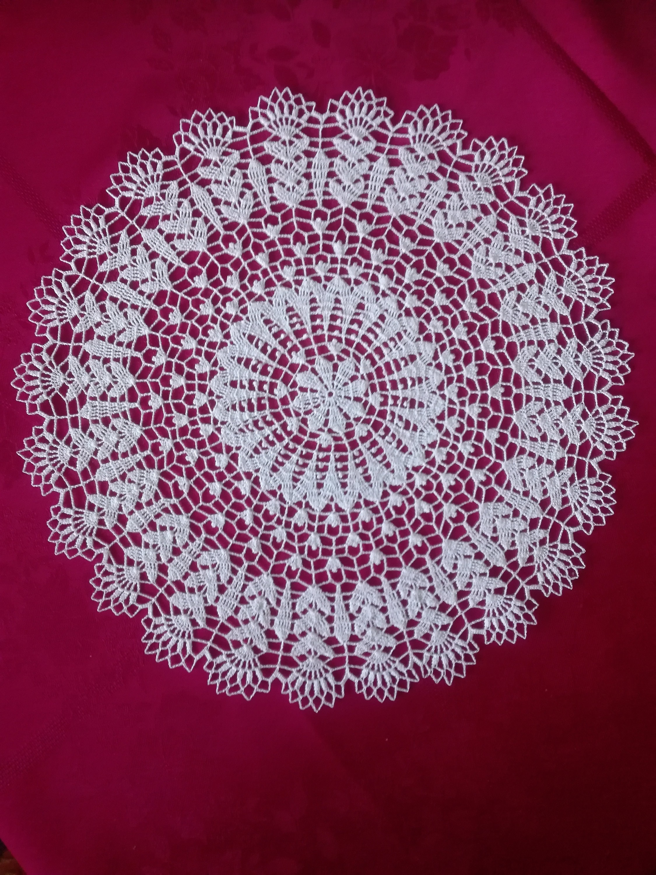 Crochet Tablecloth, Crochet Doily, Big Doily, Lace Crochet Doily, Table ...