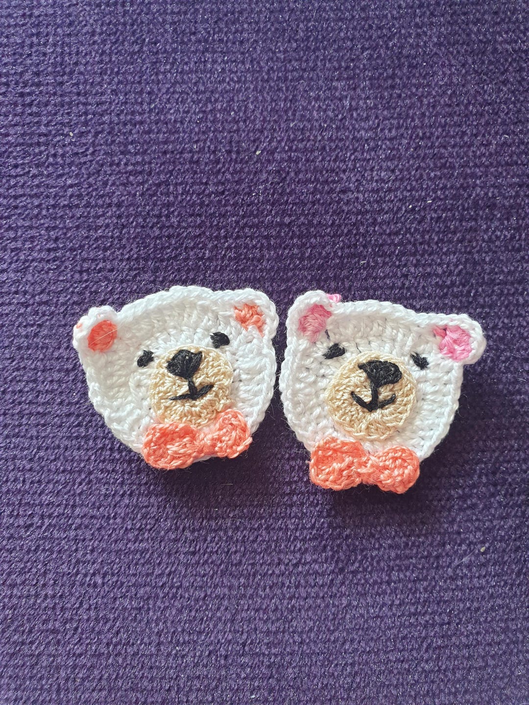 Bear Appliques Set of 2 - Etsy