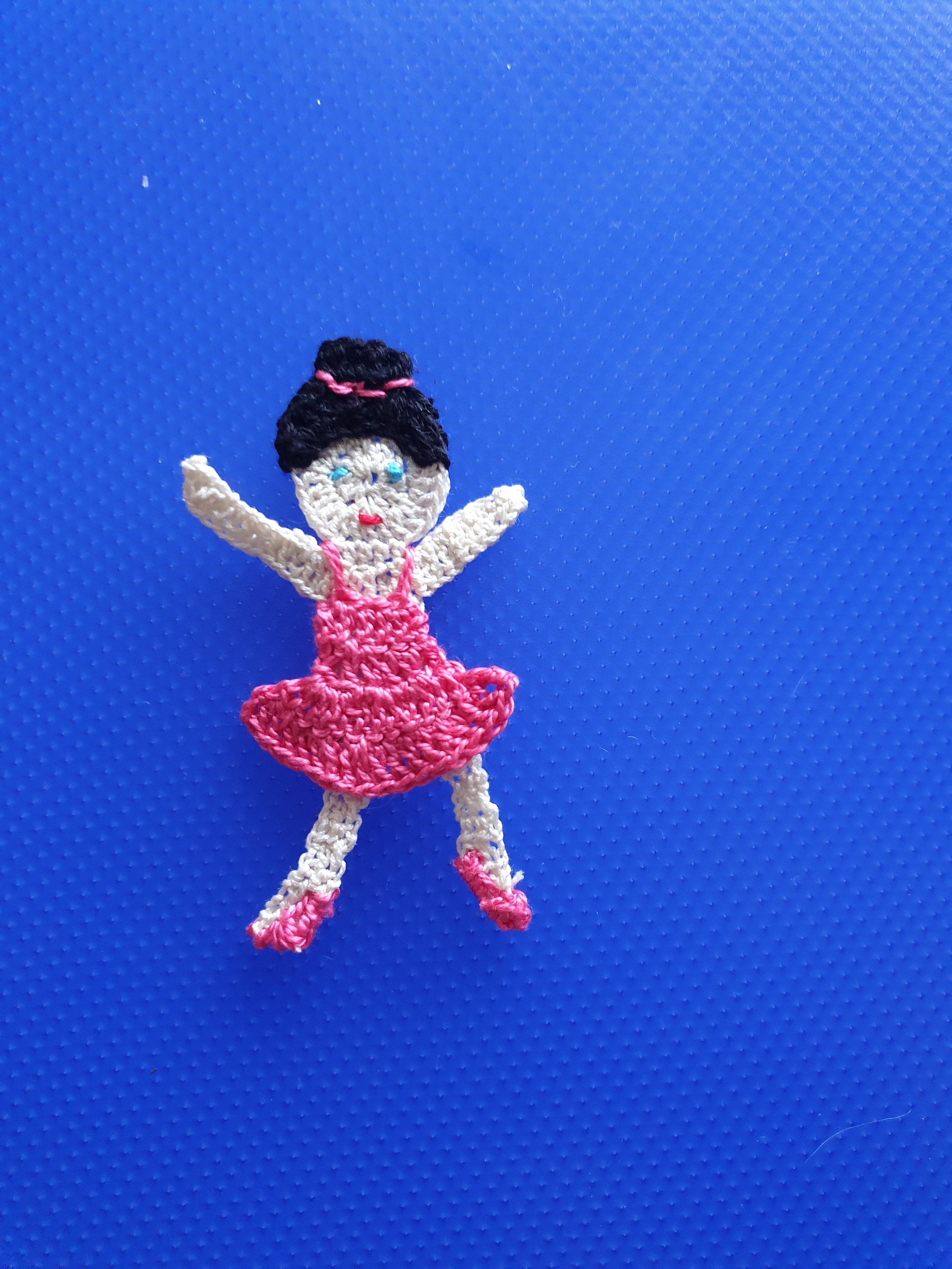 Ballerina Applique, Crochet Ballerina, Balerina in Blue or Pink, or ...