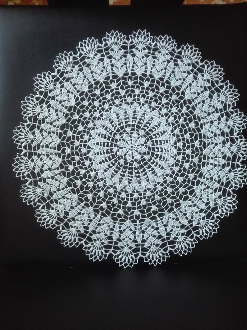 Crochet Tablecloth, Crochet Doily, Big Doily, Lace Crochet Doily, Table ...