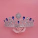 Luxury Elegant Blue Rhinestone Bridal Tiara Crystal Wedding Quinceanera ...