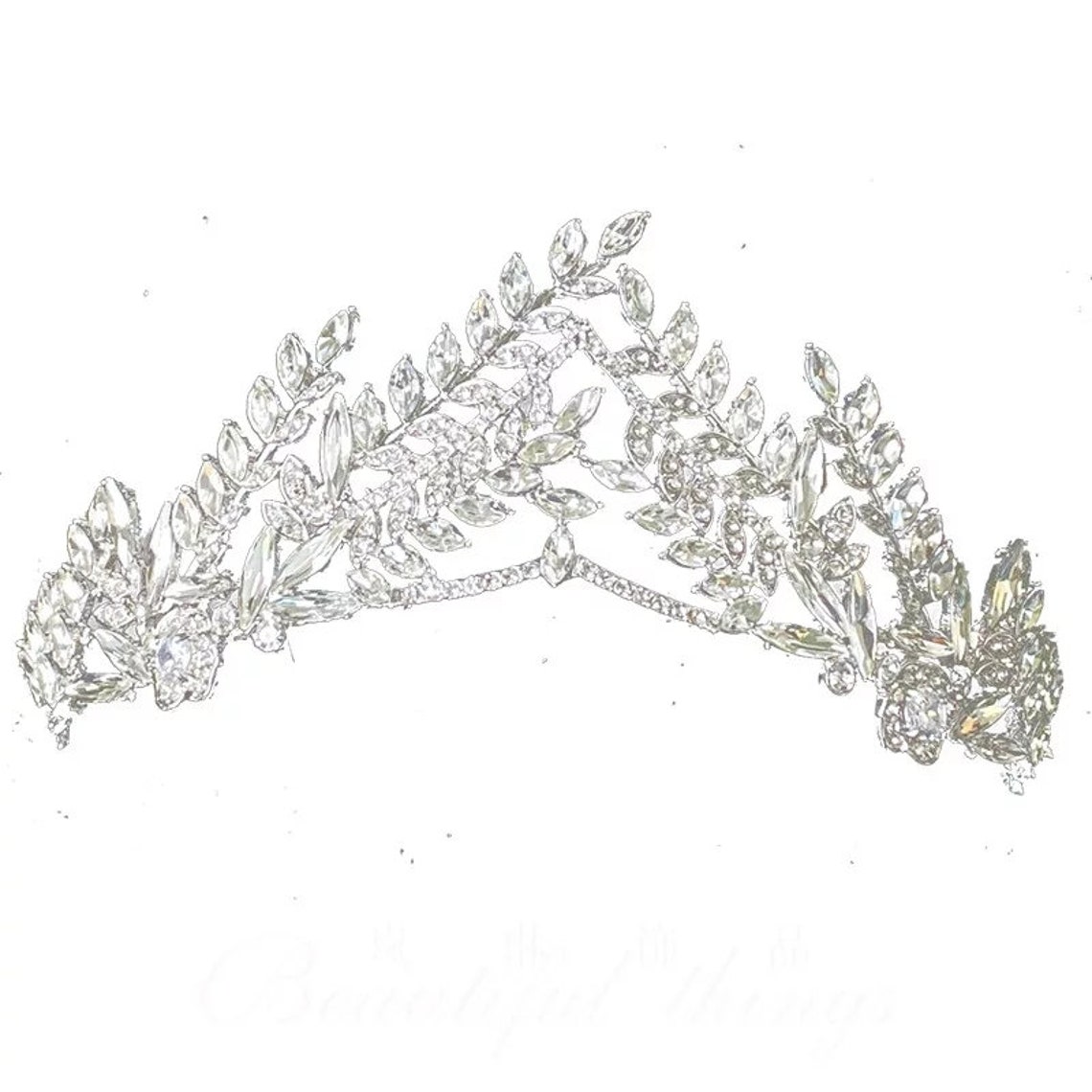 Tiara Rhinestone Wedding Ellia Bridal Crown Princess Crown Etsy