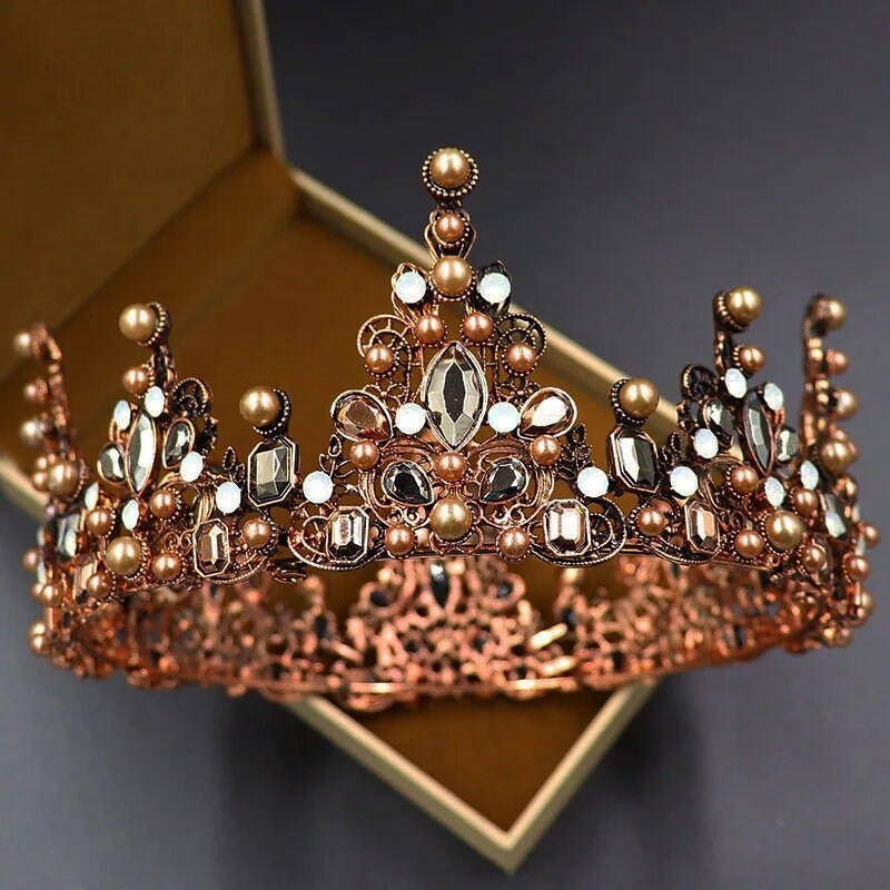 Baroque Wedding Crown Bridal Crown Queen Style Wedding - Etsy