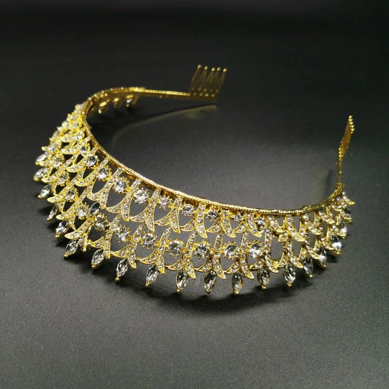 Gold Tiara Bridal Crown Princess Tiara Wedding Tiara | Etsy