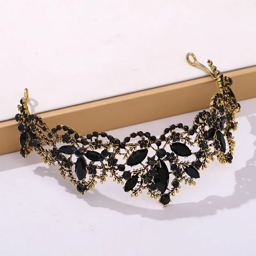Black Wedding Tiaras Bridal Tiara Headpiece Wedding - Etsy