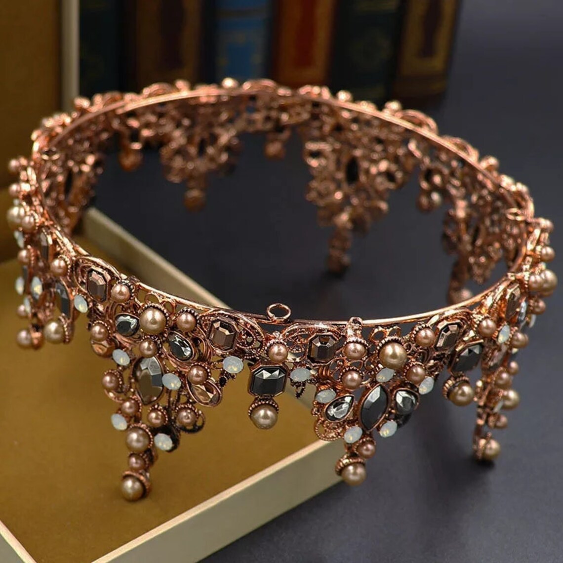 Baroque Wedding Crown Bridal Crown Queen Style Wedding - Etsy