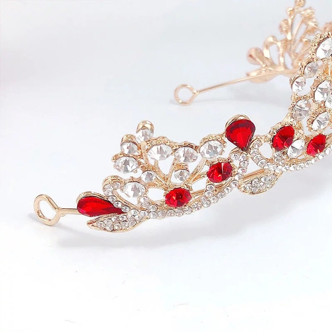 Baroque Crown Vintage Round Full Size Tiara Luxury Rhinestone | Etsy