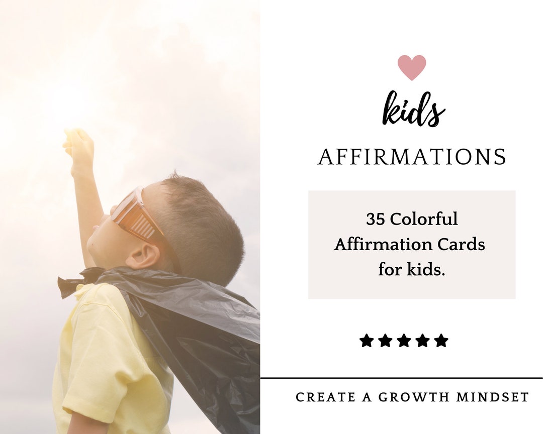 35 Affirmations for Kids to Nurture Your Child's - Etsy