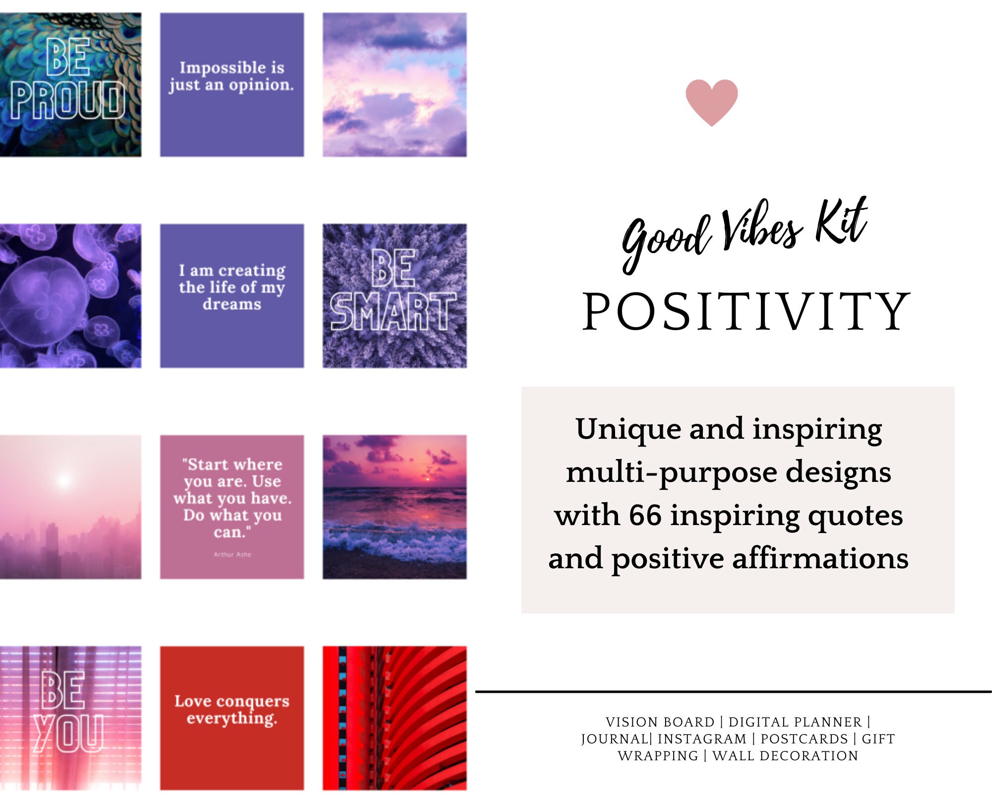 The Ultimate Vision Board Kit for 2023 goodvibes printablecards - Etsy