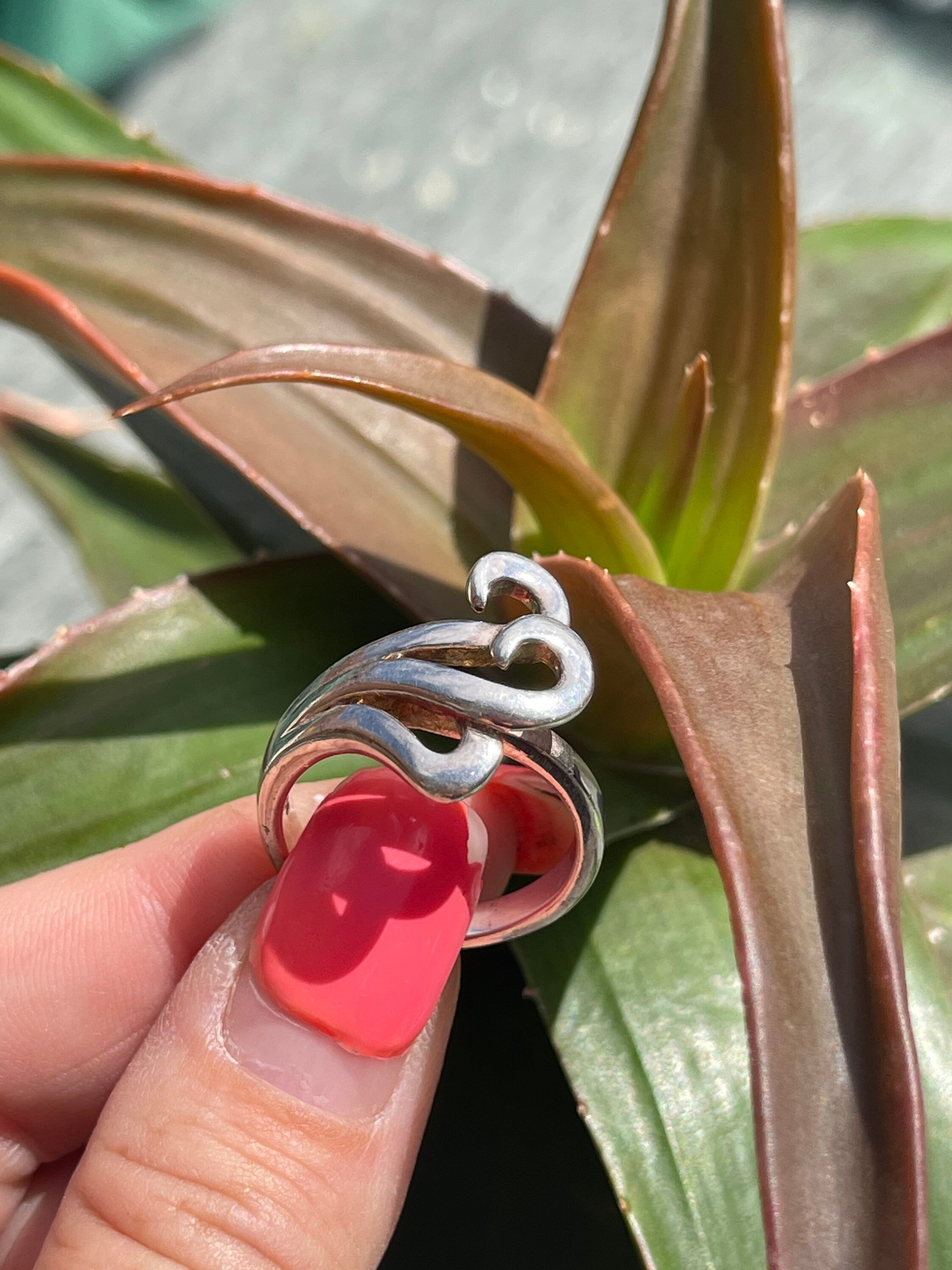 Vintage 925 Triple Wave Ring925 Wave Ring925 Modernist Wave - Etsy