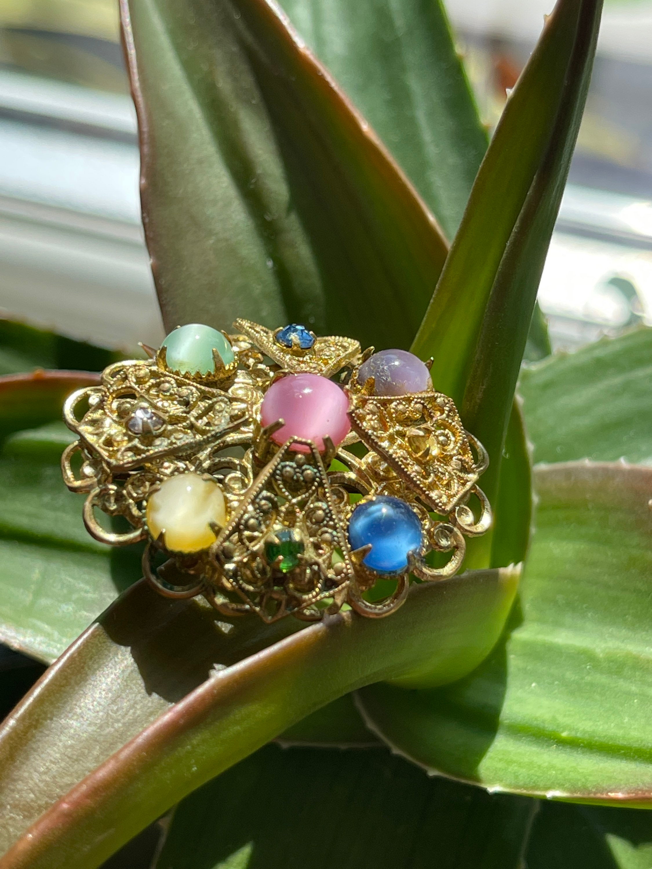 Light Pink Moonstone Brooch