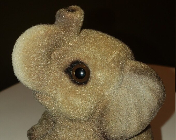 Vintage Josef Original Elephant Flocked Figure Japan - Etsy