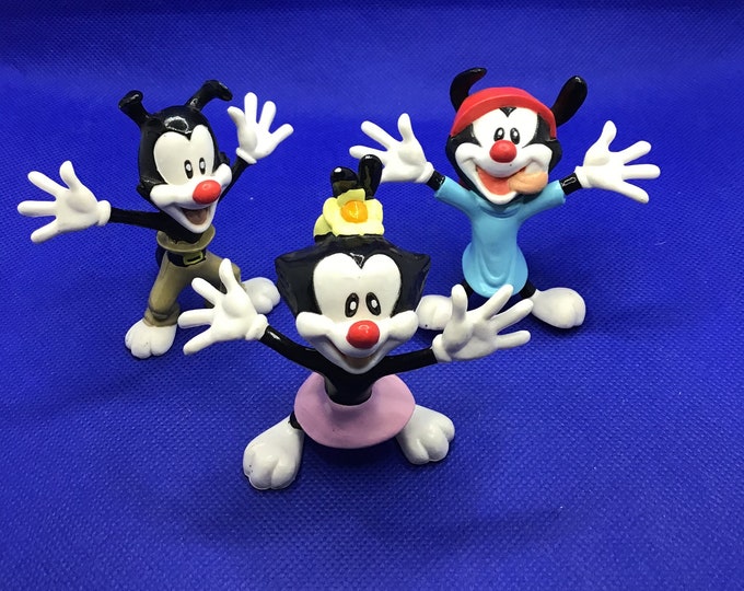 Yakko, Wakko & Dot 3" Figures 1994 Animaniacs Warner Bros Store Dakin ...