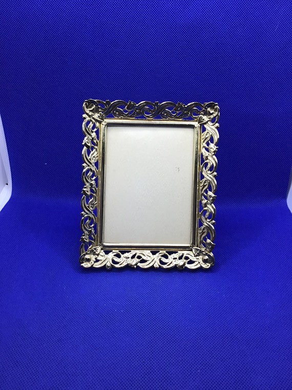 Vintage Gold Tone Filigree Photo Frame - Etsy