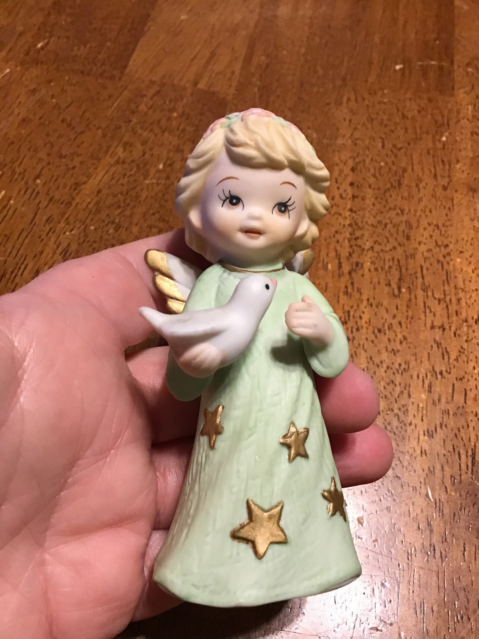 Vintage Lefton Pair of Angels With Dove and Deer 1987 | Etsy