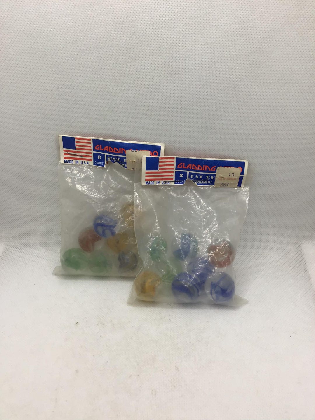 Vintage Gladding Agate Vitro Cats Eye Shooters Pack of 8 (set of 2) NOS ...