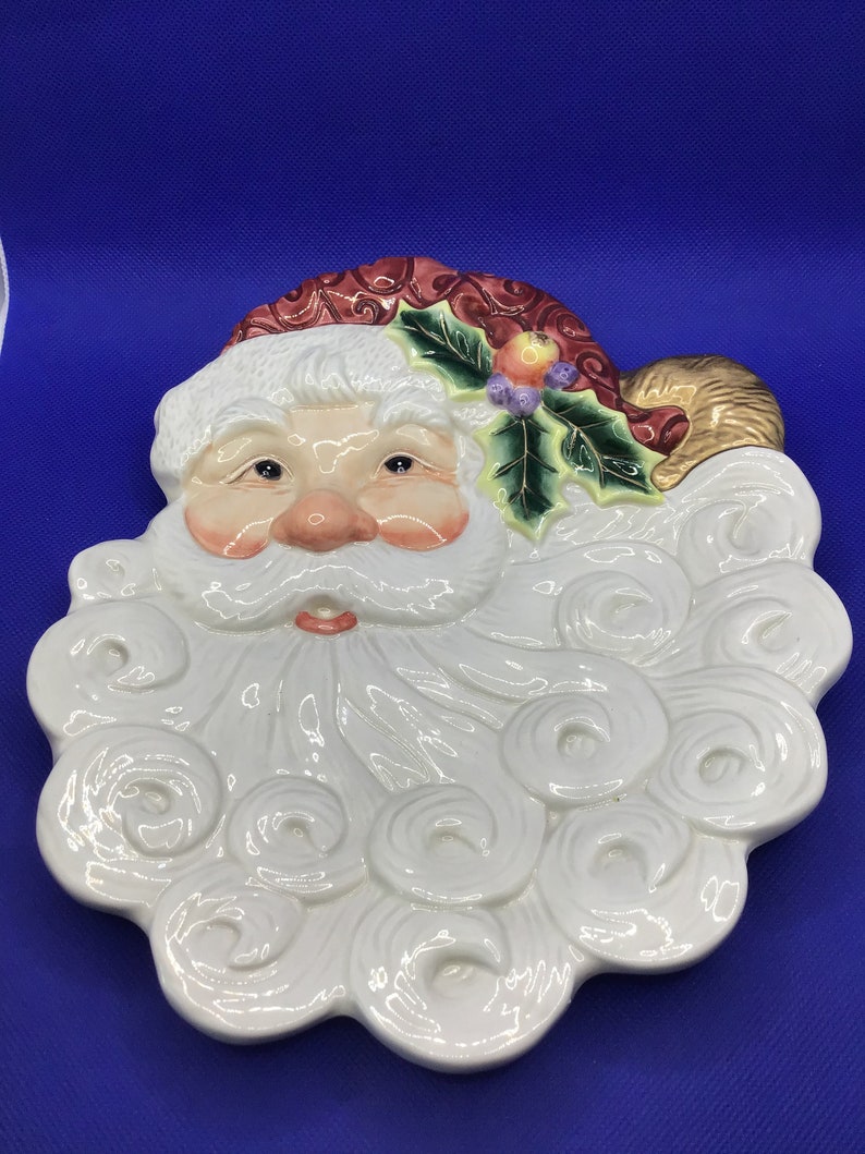 Vintage Fitz and Floyd Santa Serving Plate/dish - Etsy