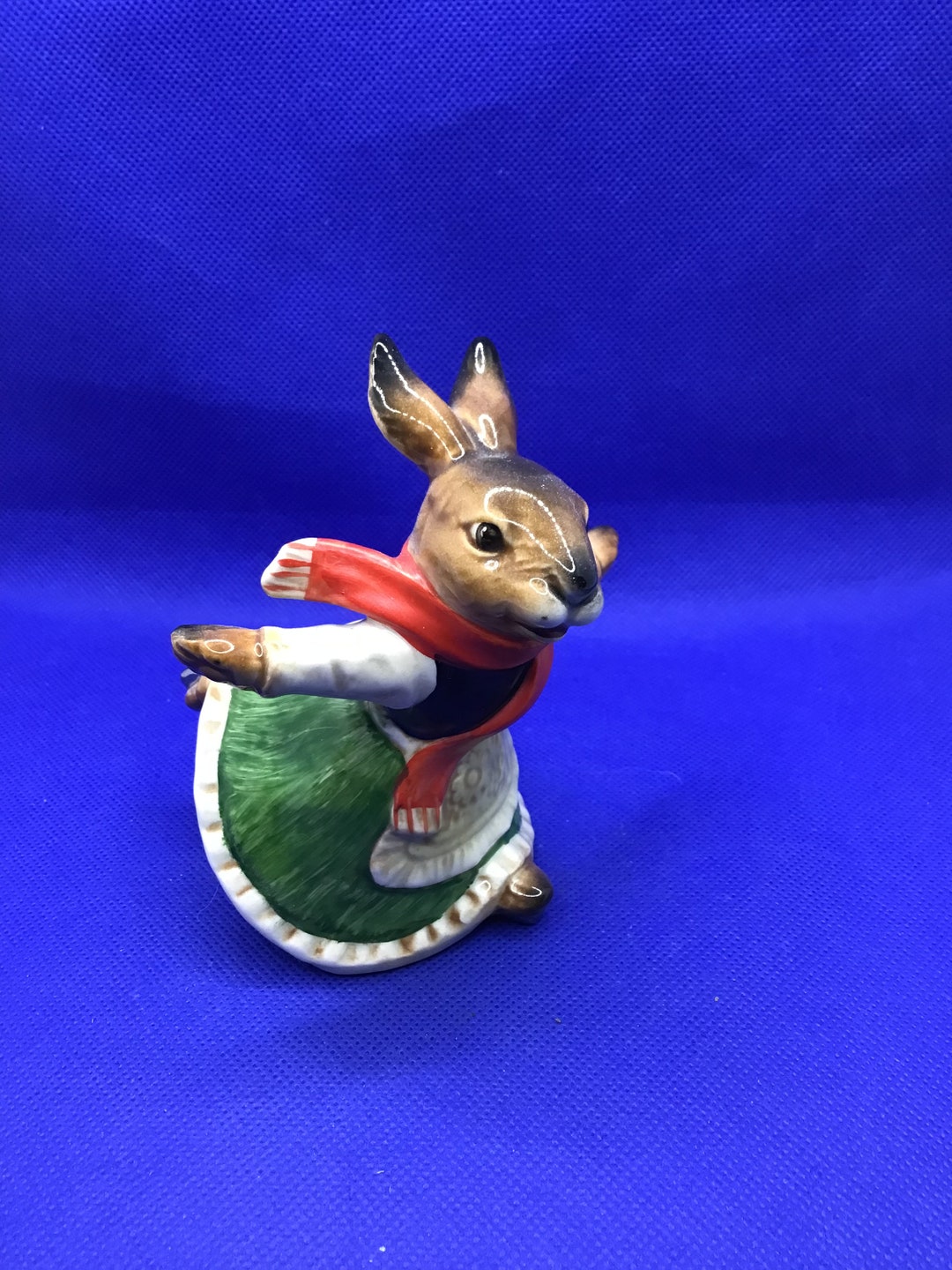Rare Goebel Bavarian Skating Rabbit Collectable West Germany Figurines ...