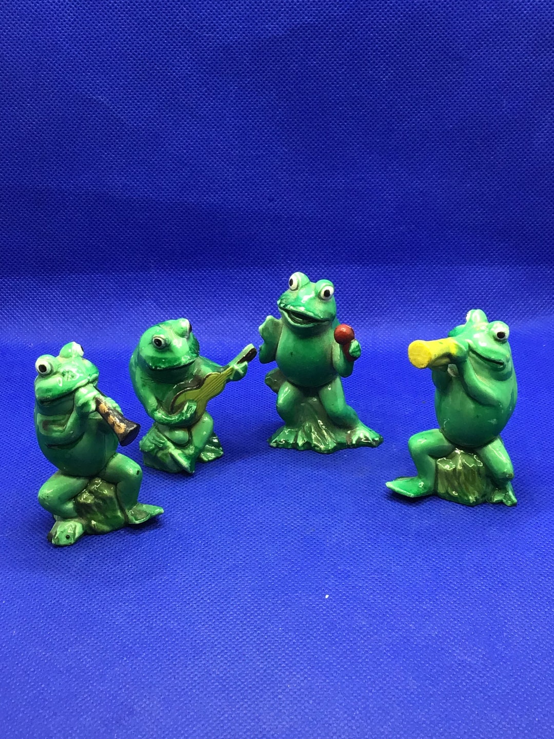 1978 Plastic Comical Toad Frog Musician Figurines Hong Kong Set of 4 - Etsy
