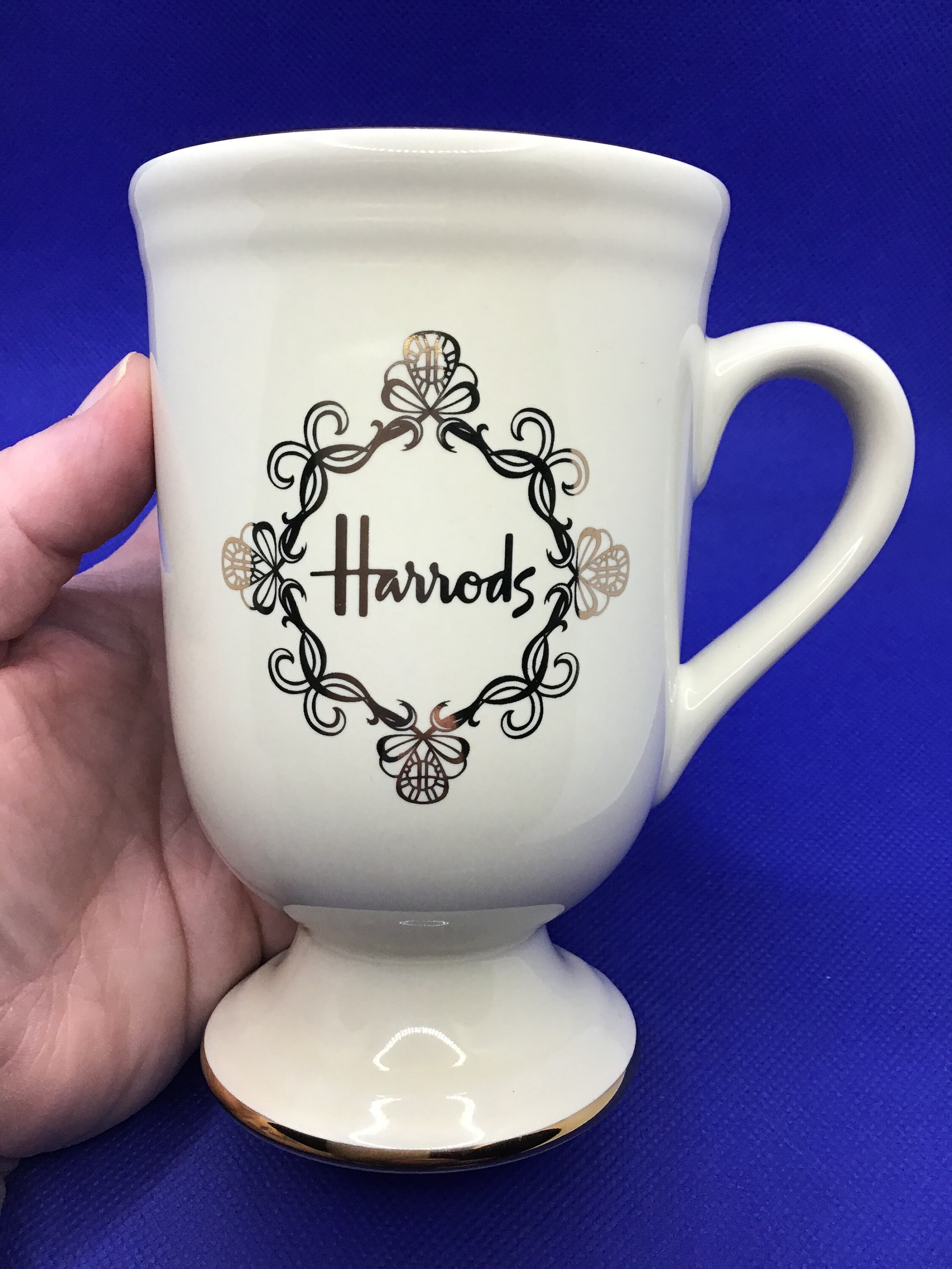Harrods Knightsbridge Gold Trim China Pedestal Mug - Etsy