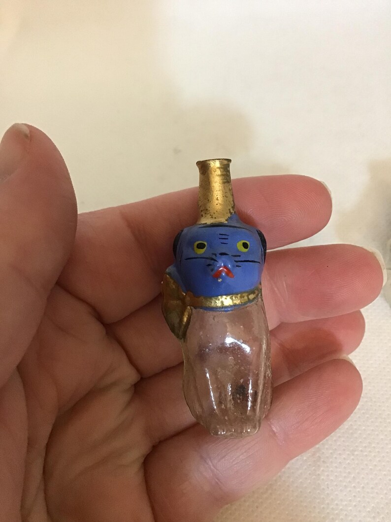 Vintage 1920s German Glass Cat Perfume Bottle - Etsy
