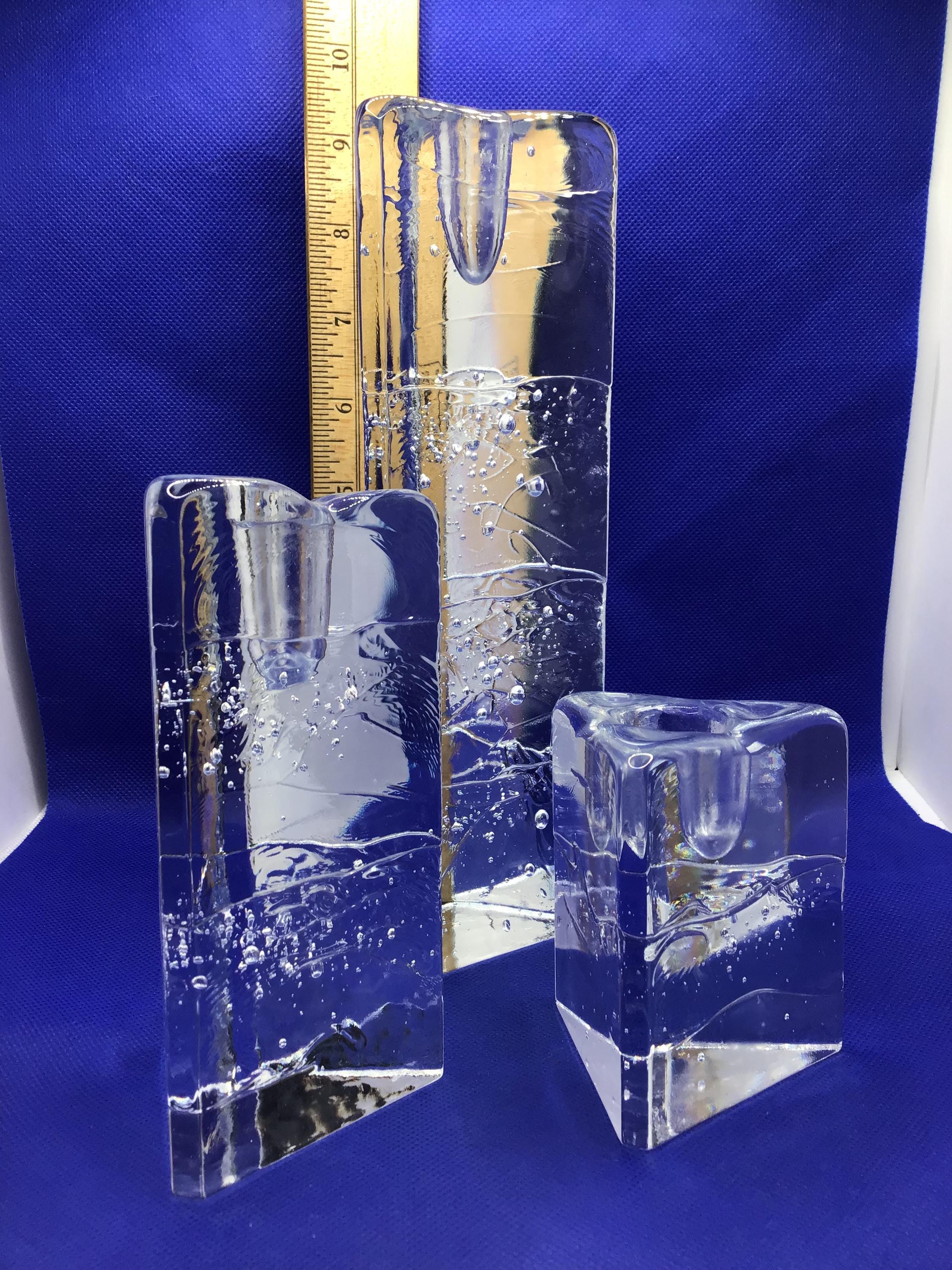 1970s Arkipelago Glass Icicle Candle Holder Timo Sarpaneva Iittala ...