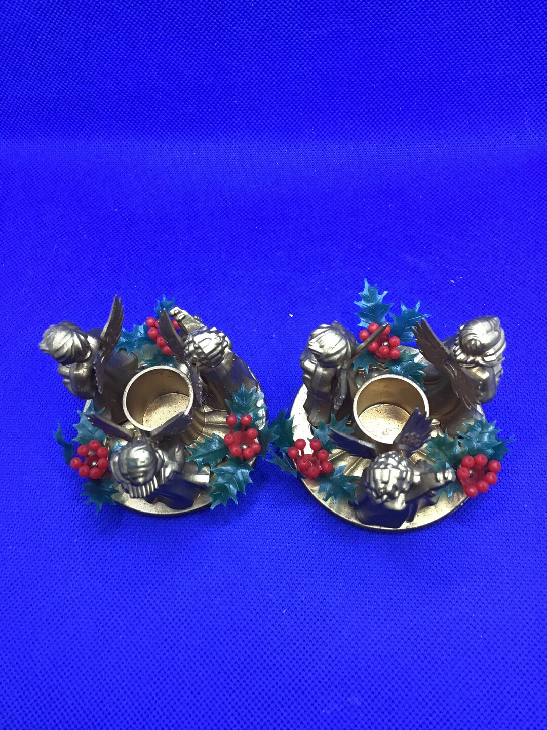 Vintage Commodore Plastic Angel Candleholders Made in Hong Kong Set of ...