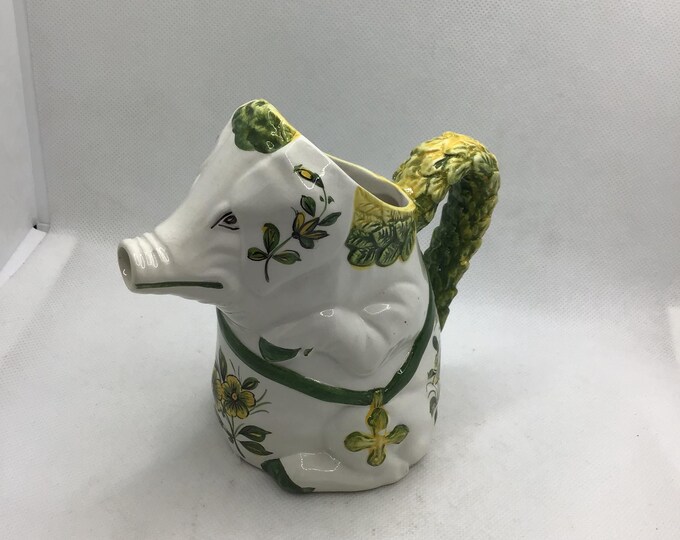 Vintage Italian Majolica Monk Pig Pitcher 7 Inches - Etsy