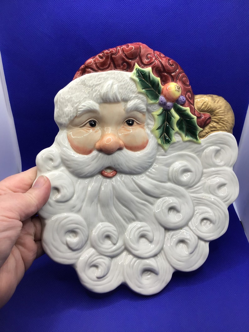 Vintage Fitz and Floyd Santa Serving Plate/dish - Etsy