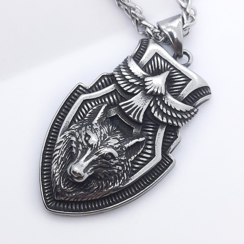 Wolf Necklace for Men - Etsy