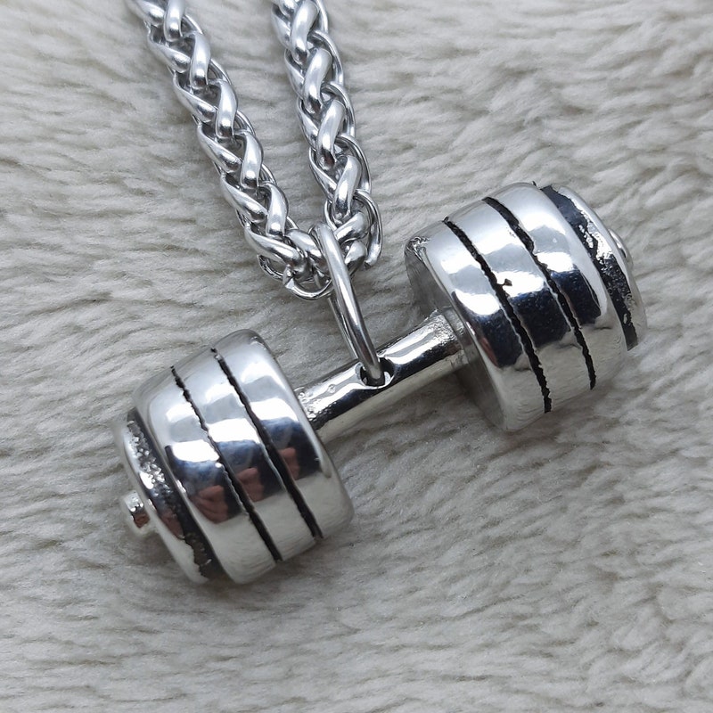 Dumbbell Pendant - Etsy