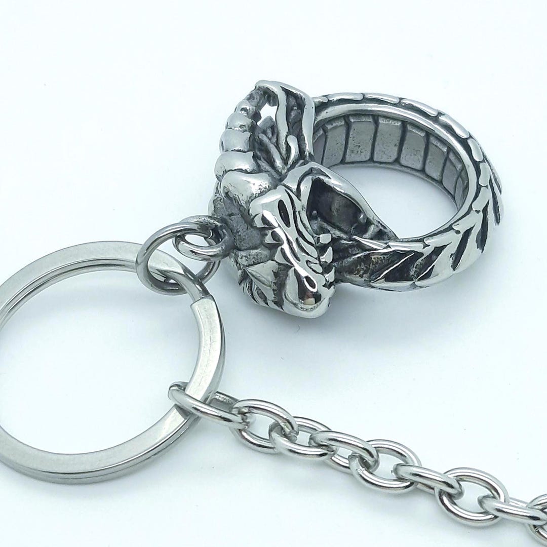 Ouroboros Keychain Infinity Snake Keyring Metal Keyfobs for Men - Etsy