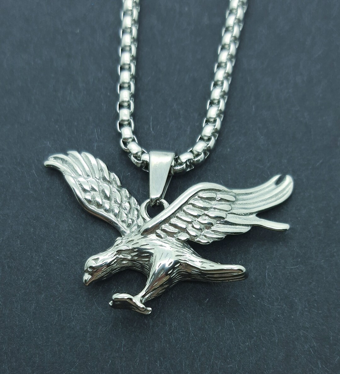 Eagle Necklace Mens Pendant Bald Eagle Gifts for Him Vintage - Etsy