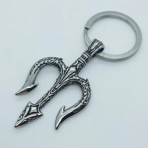 Trident Keychain Neptune's Fork Keyring - Etsy