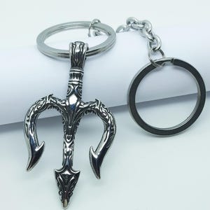 Trident Keychain Neptune's Fork Keyring - Etsy