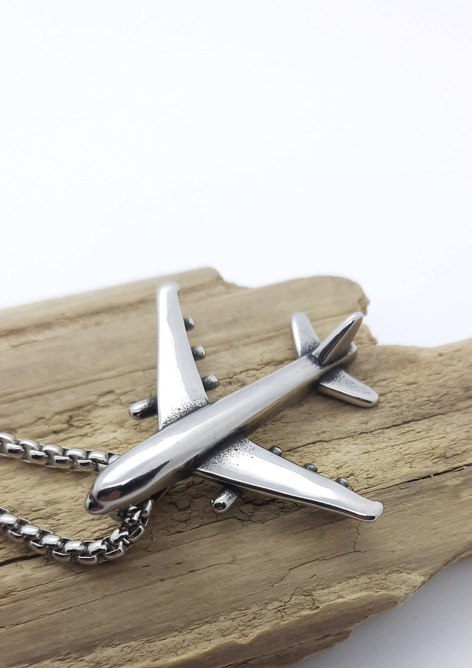 Aeroplane Necklace Plane Pendant Travel Charm Necklaces Mens Womens ...