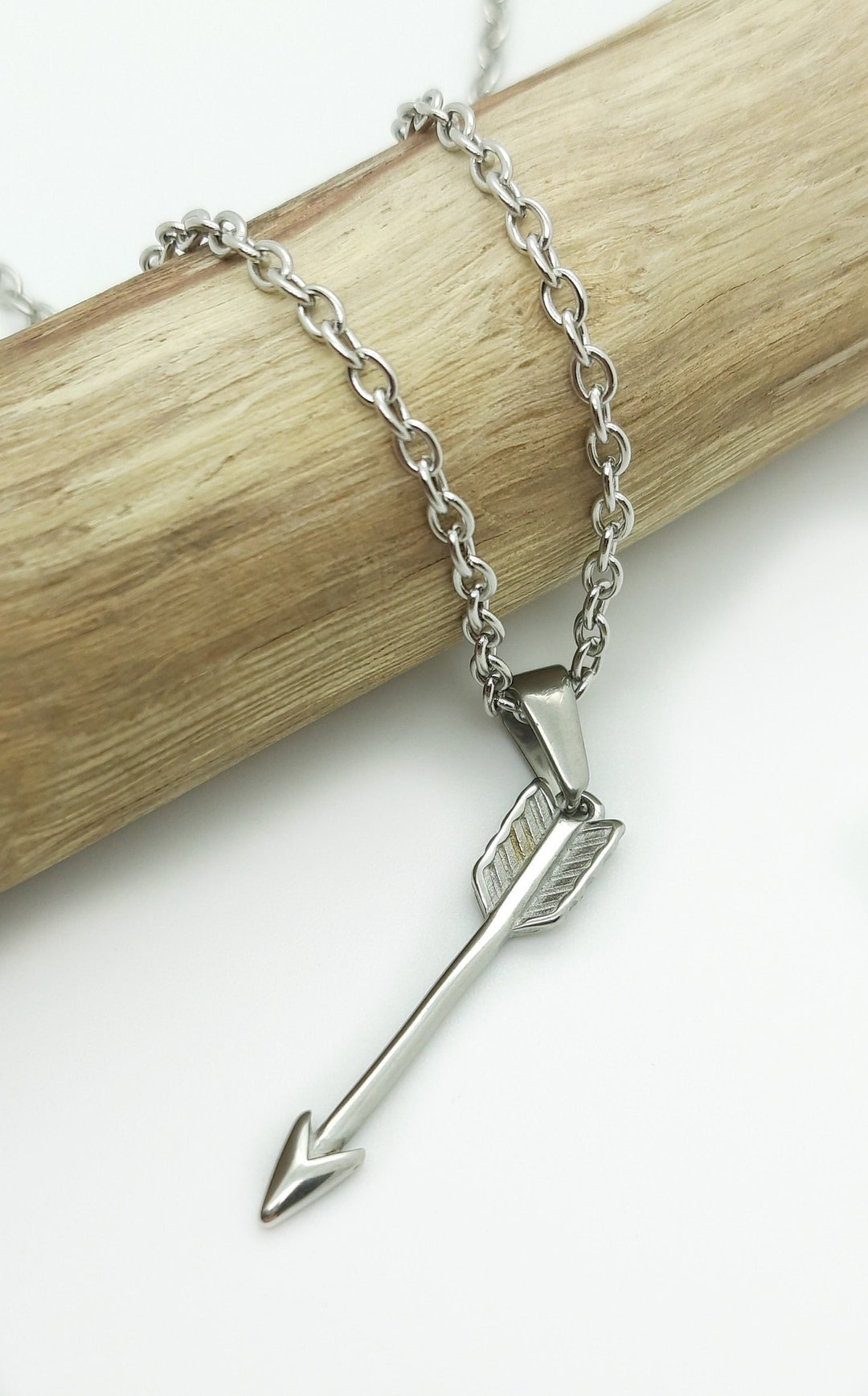 Mens Arrow Necklace, Bow and Arrow Pendant, Quill, Robin Hood ...