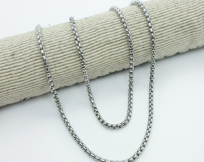 2mm Silver Belcher Chain, Mens Chain, Silver Chain Mens, Thin Silver ...