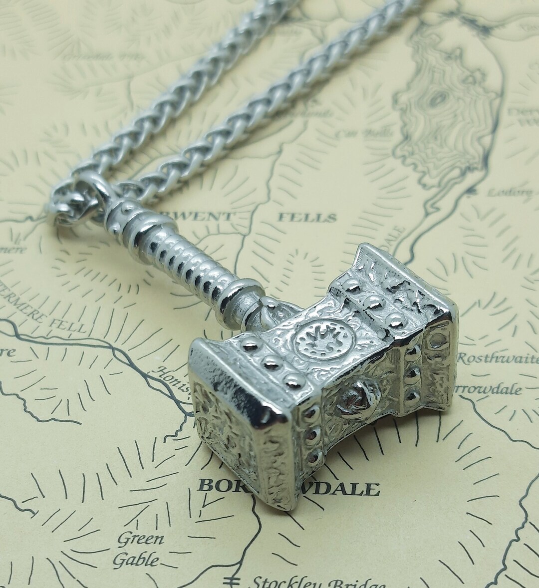 Viking Hammer Pendant Thors Hammer or Odins Hammer Necklace Large ...