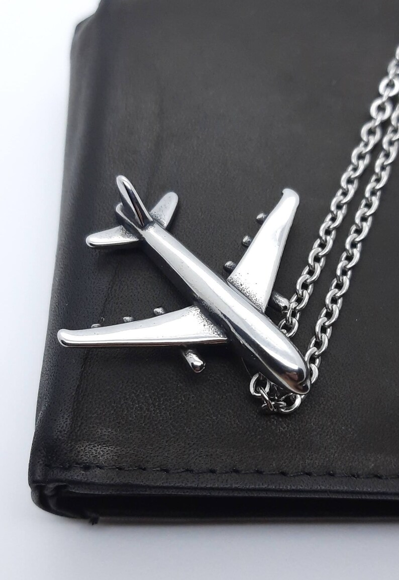 Aeroplane Necklace Plane Pendant Travel Charm Necklaces Mens Womens ...