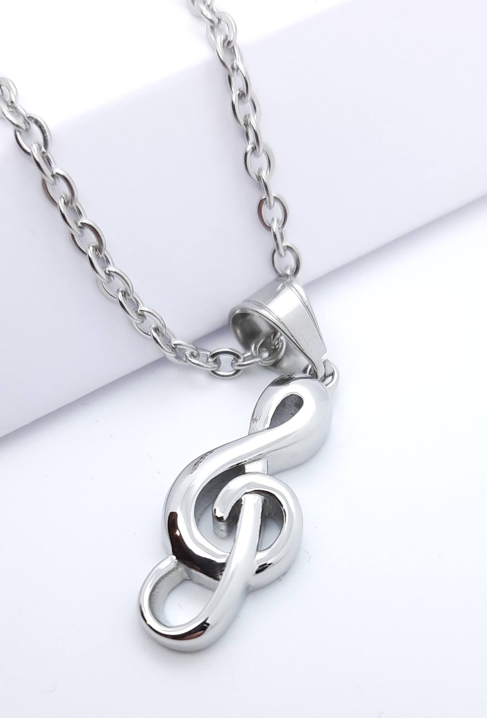 Womens Music Note Necklace Musical Note Pendant Necklace - Etsy UK