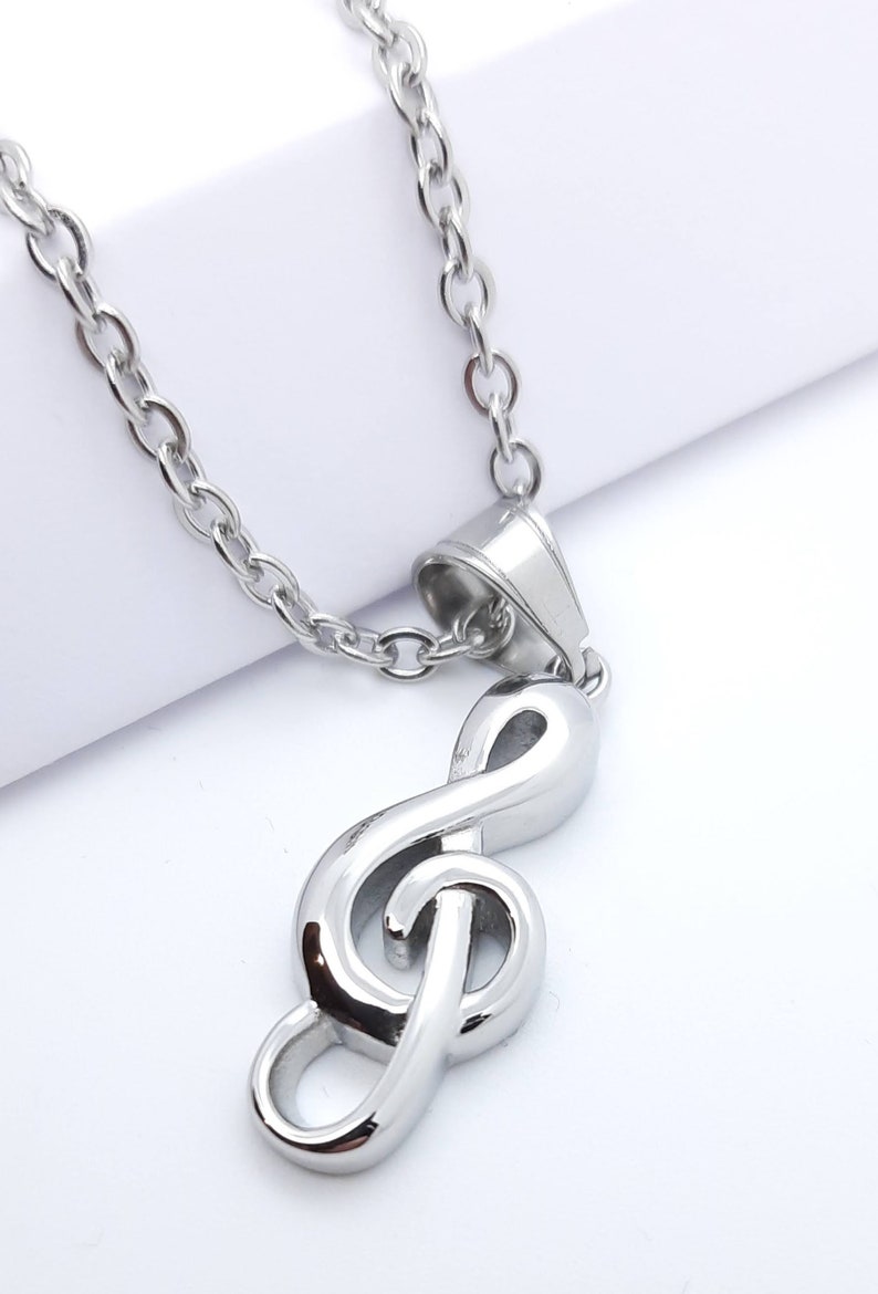 Womens Music Note Necklace Musical Note Pendant Necklace - Etsy UK